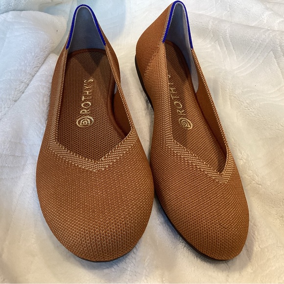 Rothy's | Shoes | Rothys The Flat Cognac Knit Slip On Ballet Comfort ...